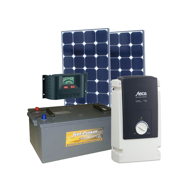 Solar Inselanlage AC 500W / 220Wp / 210Ah
